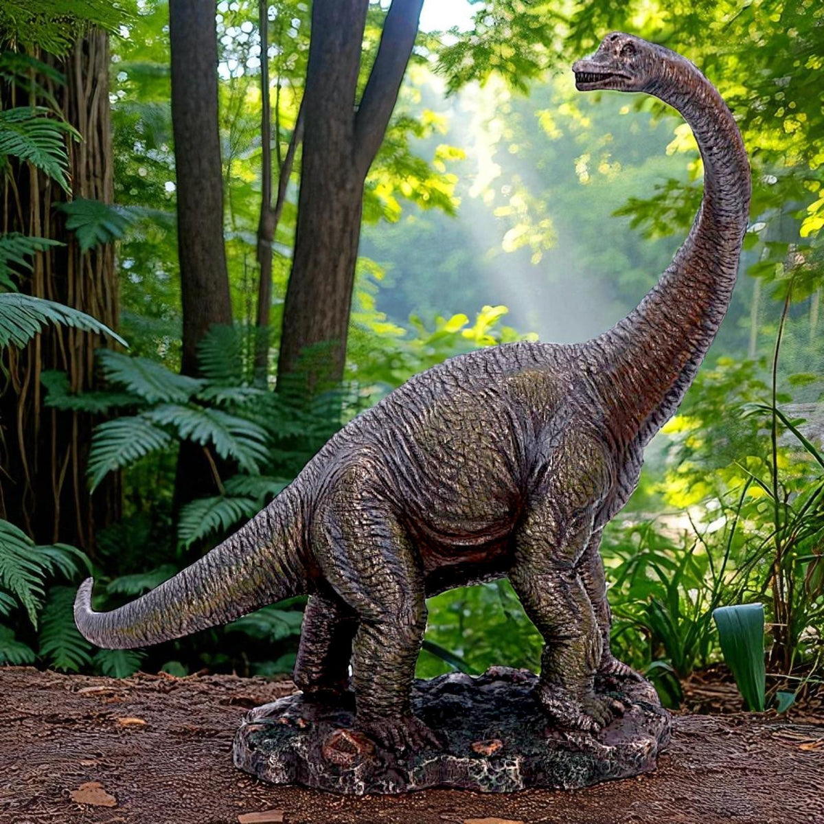 Realistic Brachiosaurus Figurine Dinosaur Fossil Themed Shelf Display ...