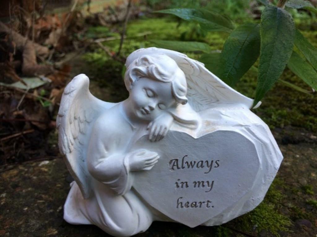 Memorial Graveside Peaceful Angel Plaque Sculpture Grave Garden Orname ...