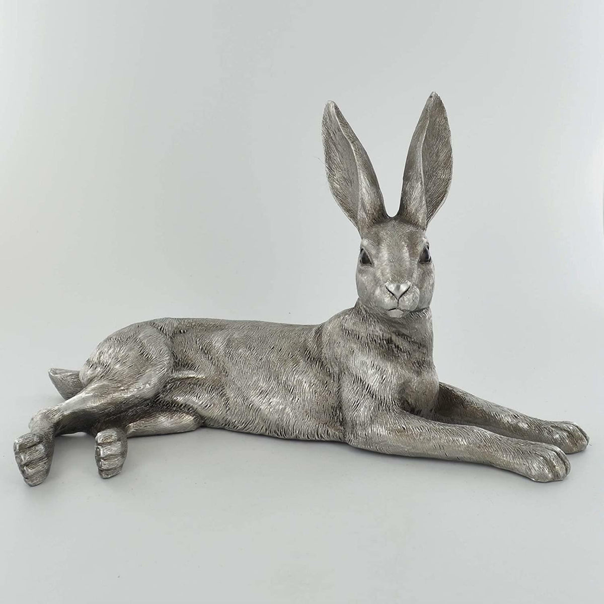 Silver Effect Bluebell Hare Harriet Glenn Rabbit Sculpture Statue Coun ...