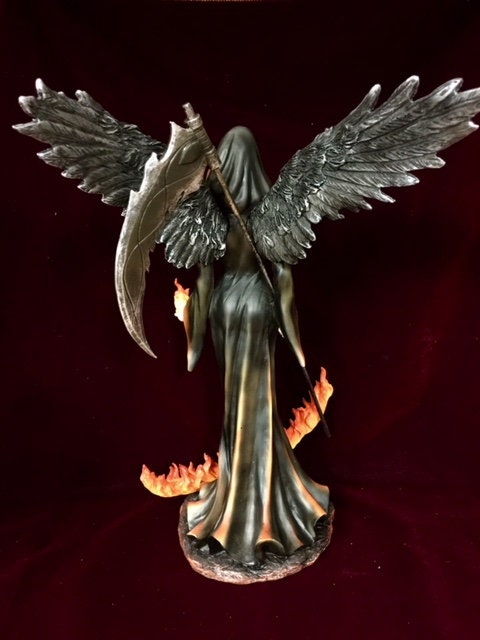 Dark Angel Fire Goddess Statue Gothic Figurine – OsirisTradingUK